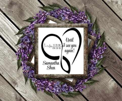 Chantel Personalized Name & Dates – Hammer & Stain Plain City